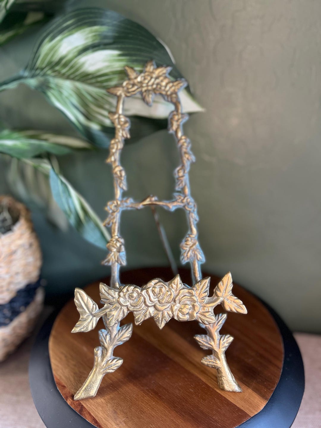 Ornate Solid Brass Tabletop Easel Art Display Stand Over 12 - Etsy