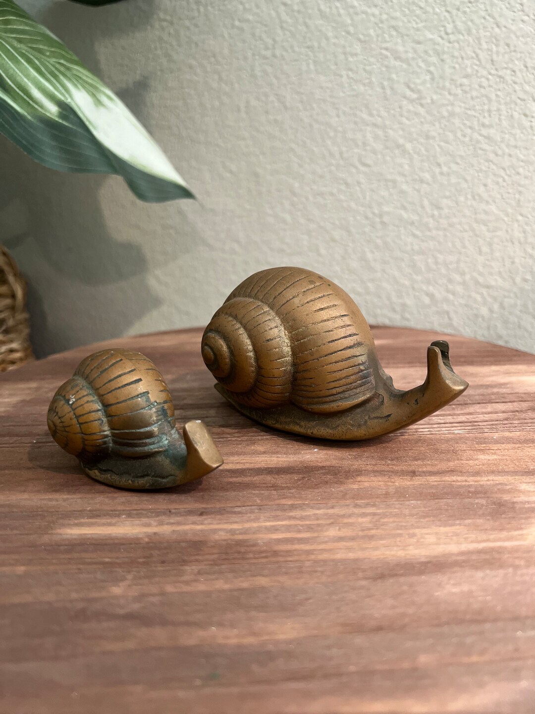 Vintage Pair of Brass Snails Mother/child Paperweight 2 Snail Set Figurines MCM - Etsy