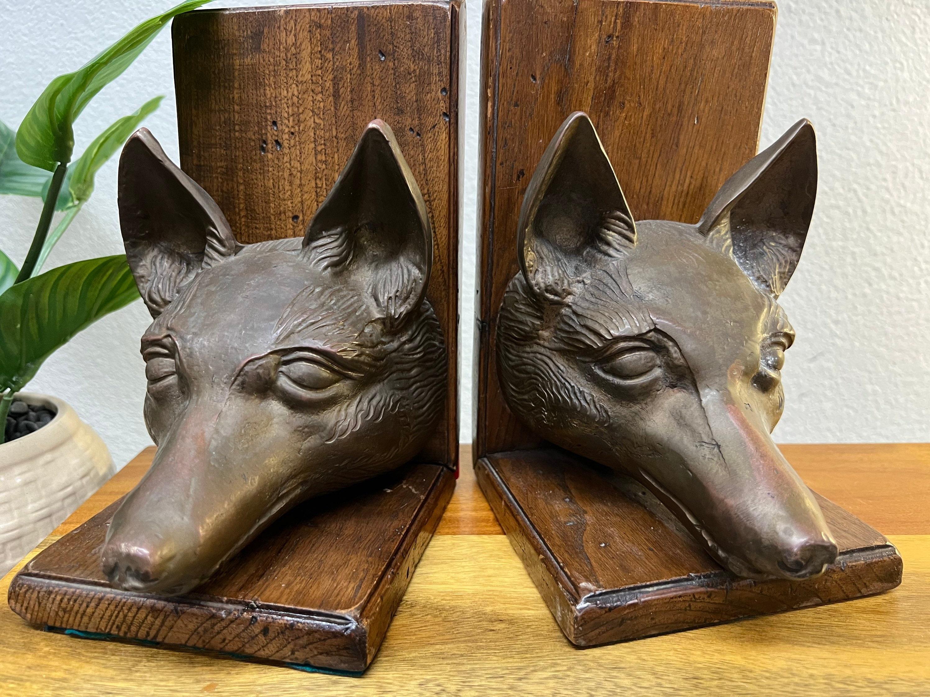 Rare Vintage Thomas Blakemore Heavy Brass Fox / Wolf Head - Etsy