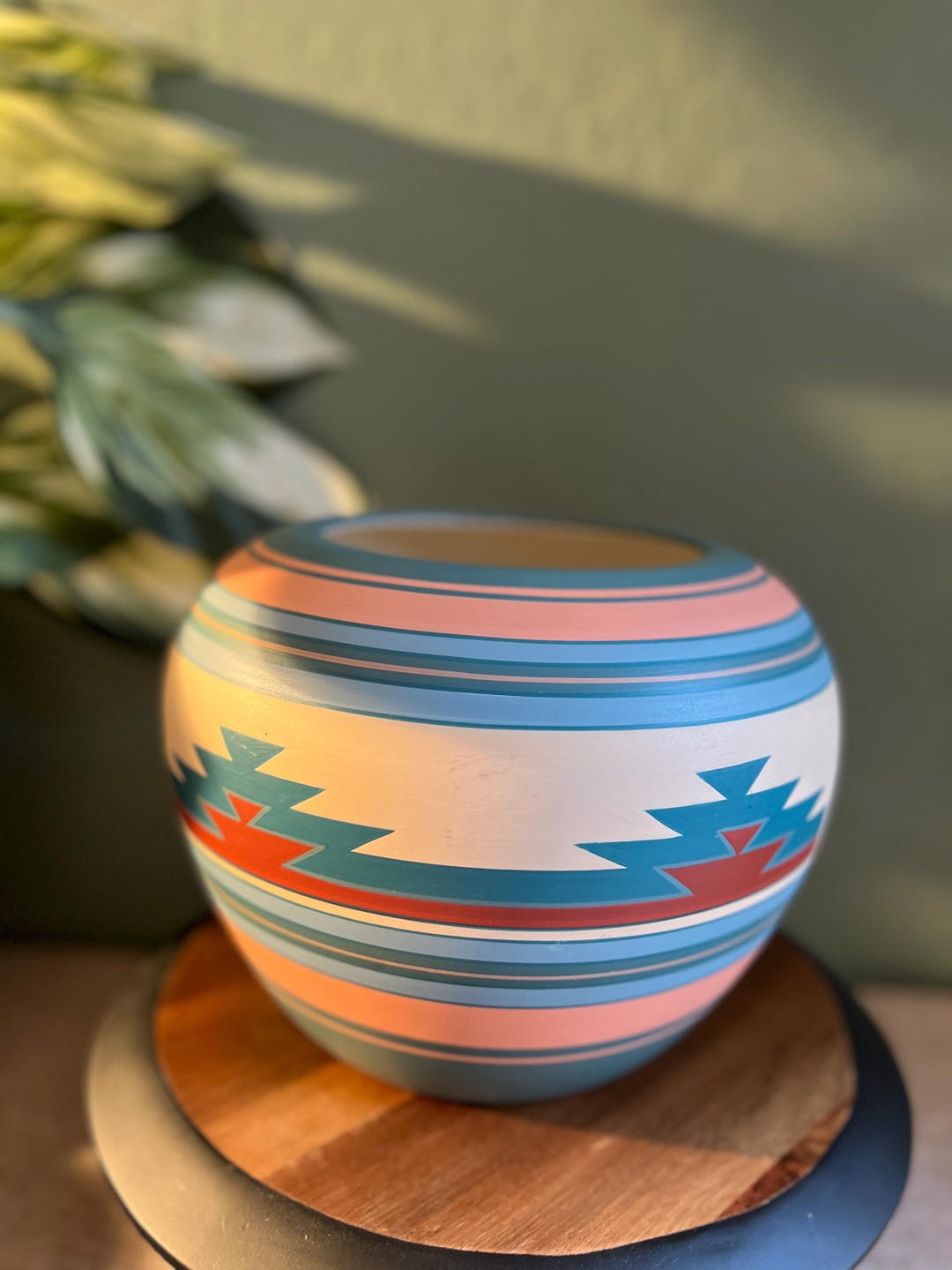 Nandi Native American Southwest Pueblo Pottery Acoma Bowl Vase Signed 7 ...