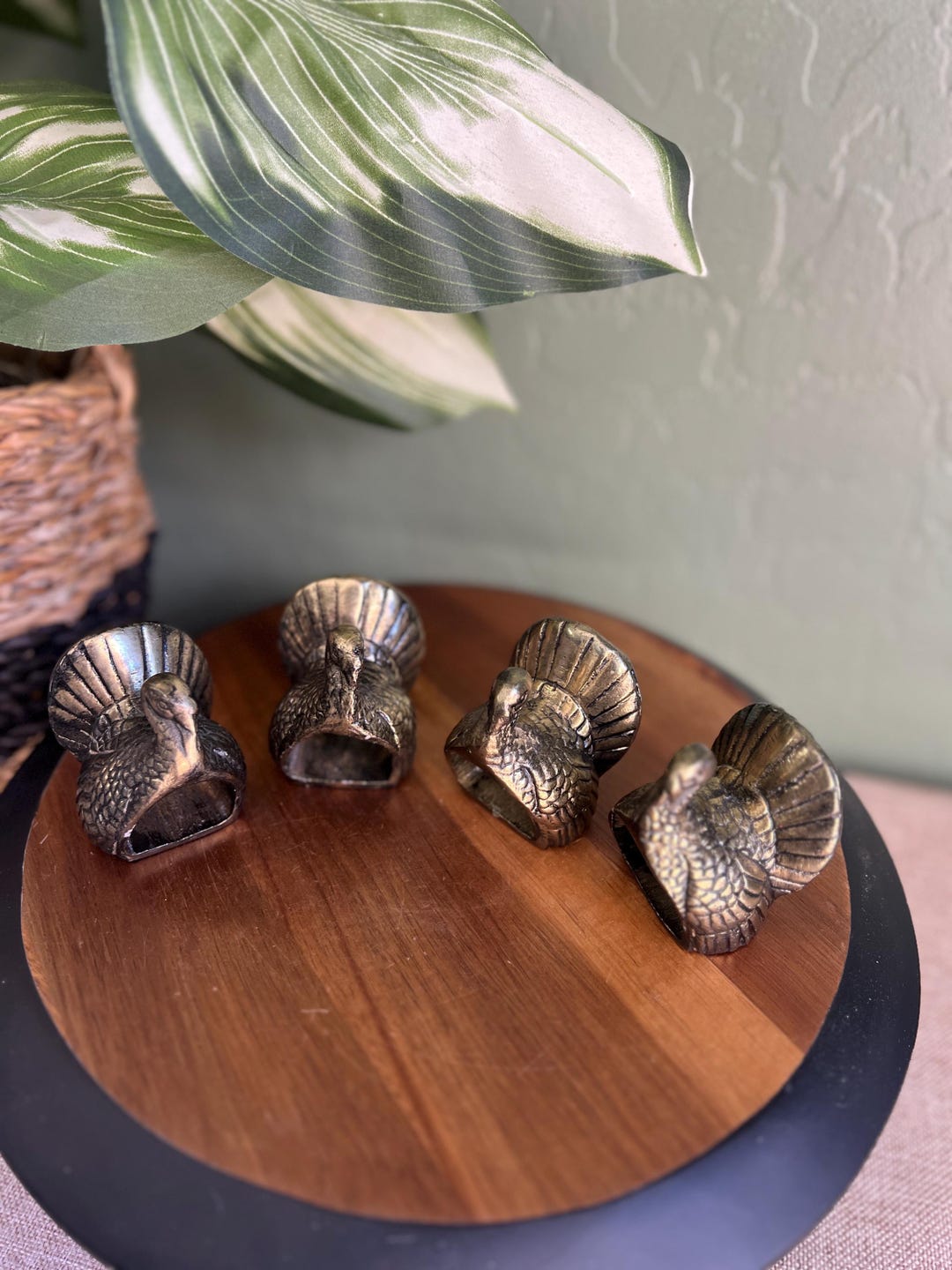 Vintage Tom the Turkey Napkin Ring Holders Kemp and Beatley 4 - Etsy