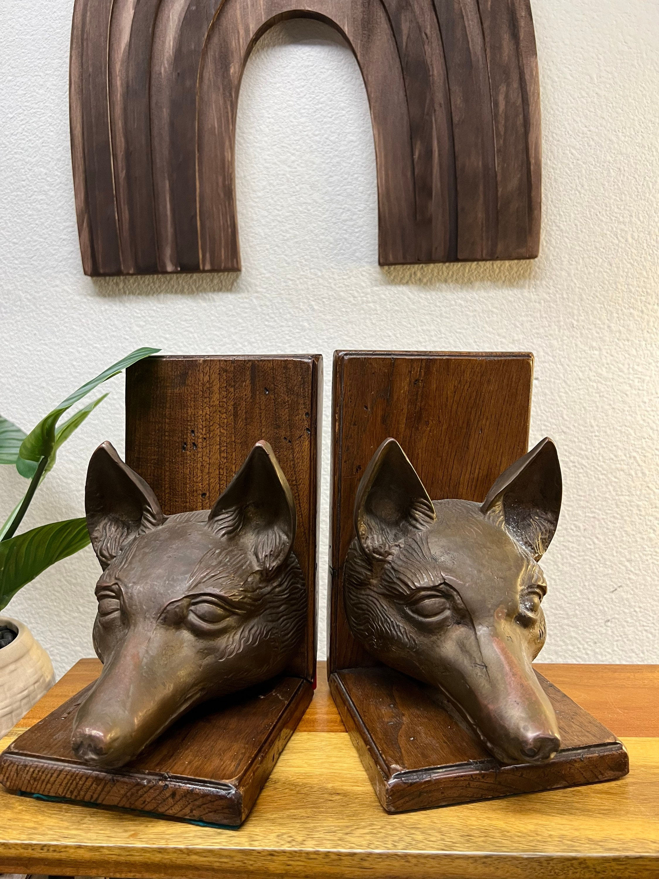 Rare Vintage Thomas Blakemore Heavy Brass Fox / Wolf Head - Etsy