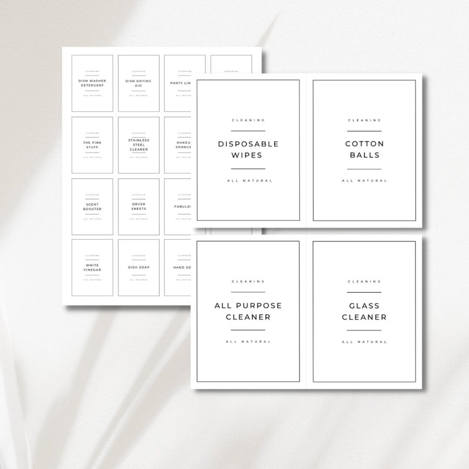 Household Cleaning Supply Labels | Printable Label Combo Pack | US ...