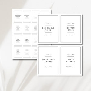 Household Cleaning Supply Labels | Printable Label Combo Pack | US ...