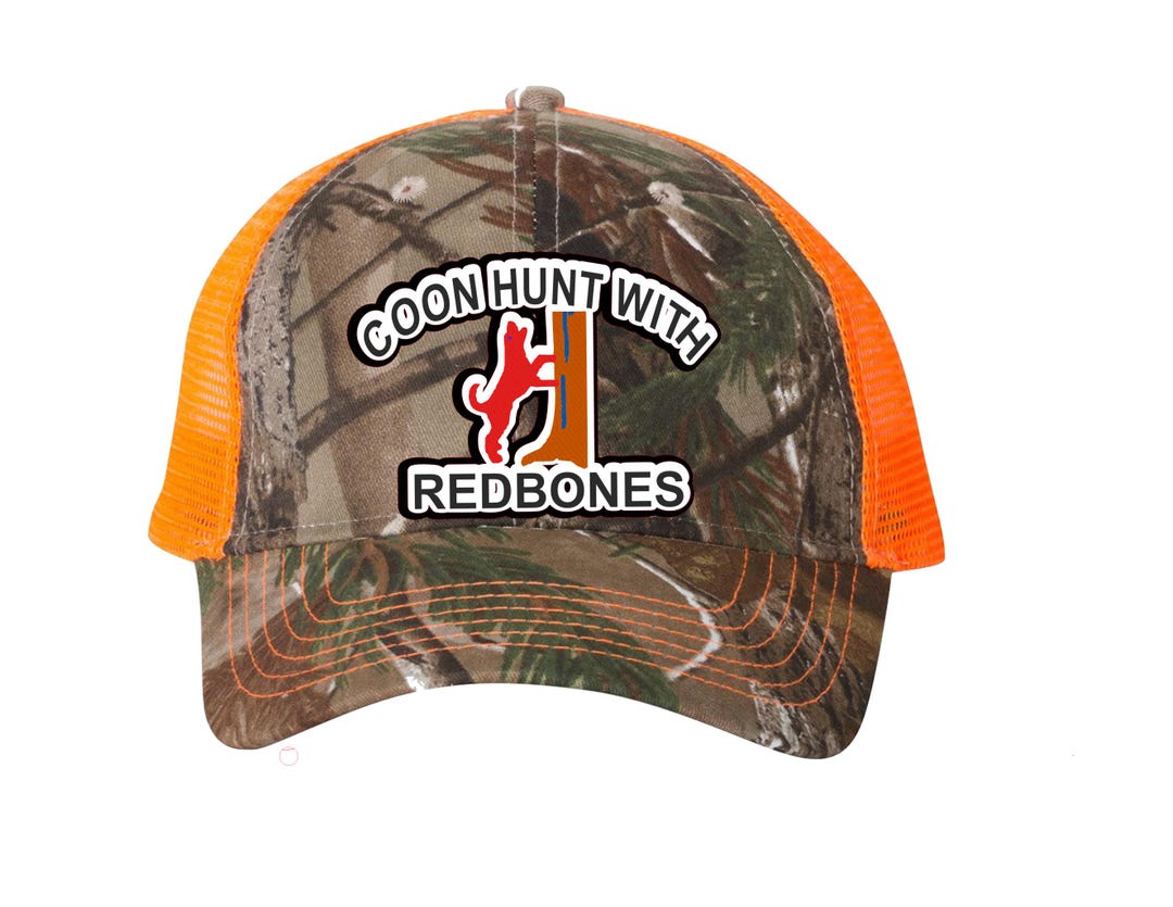 Cap Hat Camouflage Camo Orange Mesh Back Hound Hunt Size Adjustable ...