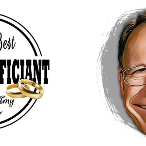 Pastor Gift Ideas, Cartoon, Worlds Best Officiant Caricature Guy's Gift ...