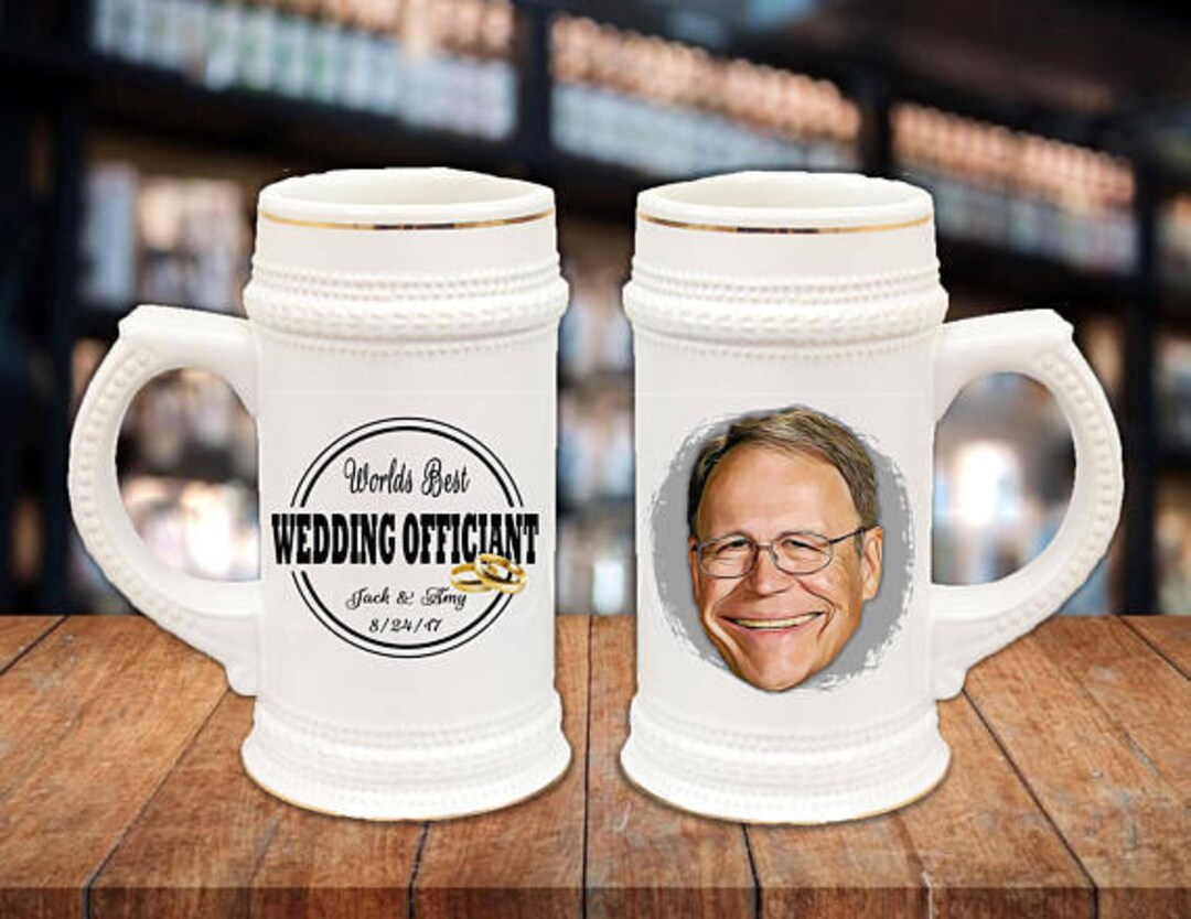 Pastor Gift Ideas, Cartoon, Worlds Best Officiant Caricature Guy's Gift ...