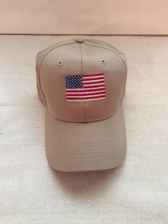 Embroidered American Flag Cap | Etsy
