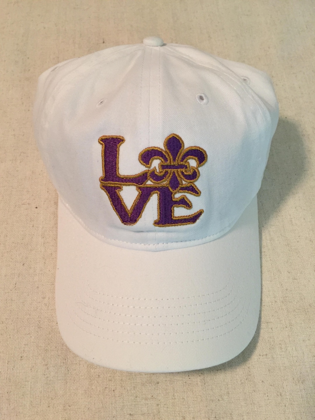 Embroidered Fleur De Lis Love Cap - Etsy