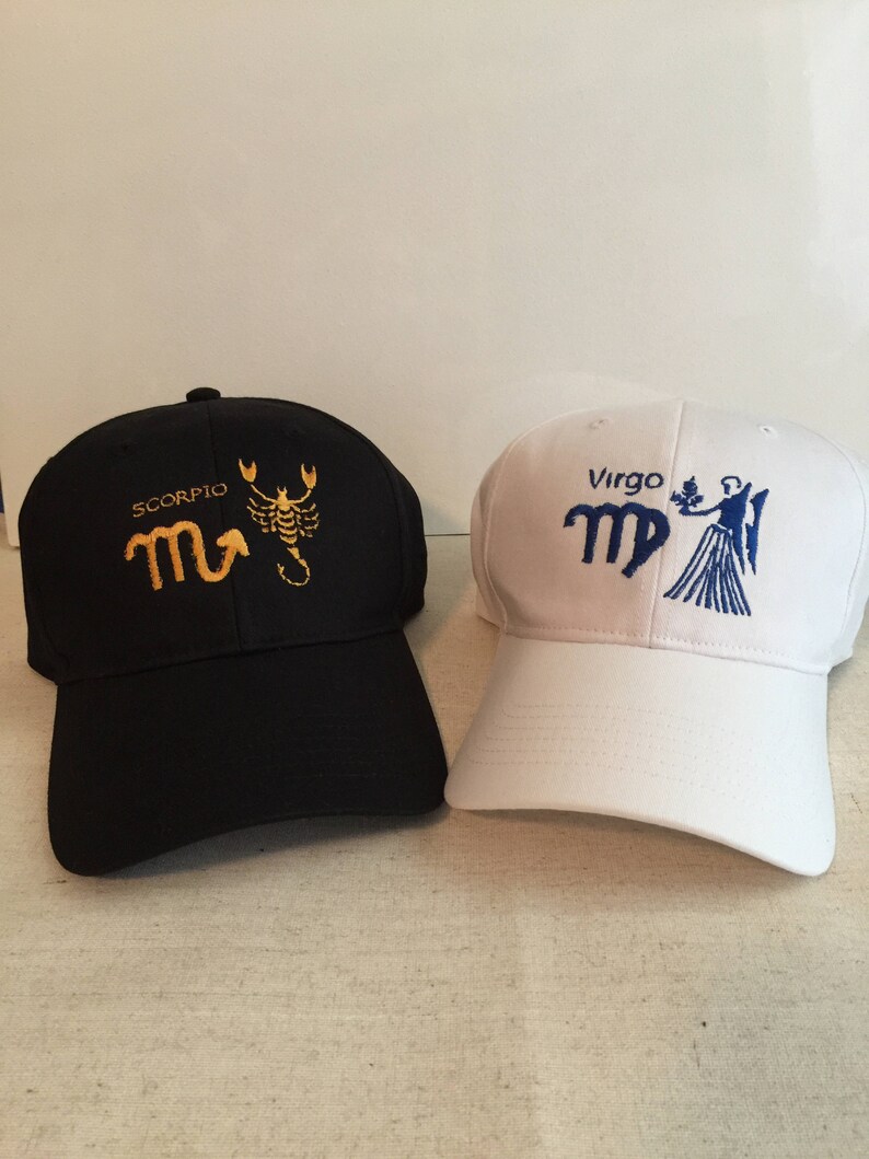 Custom Embroidered Zodiac Sign Cap | Etsy