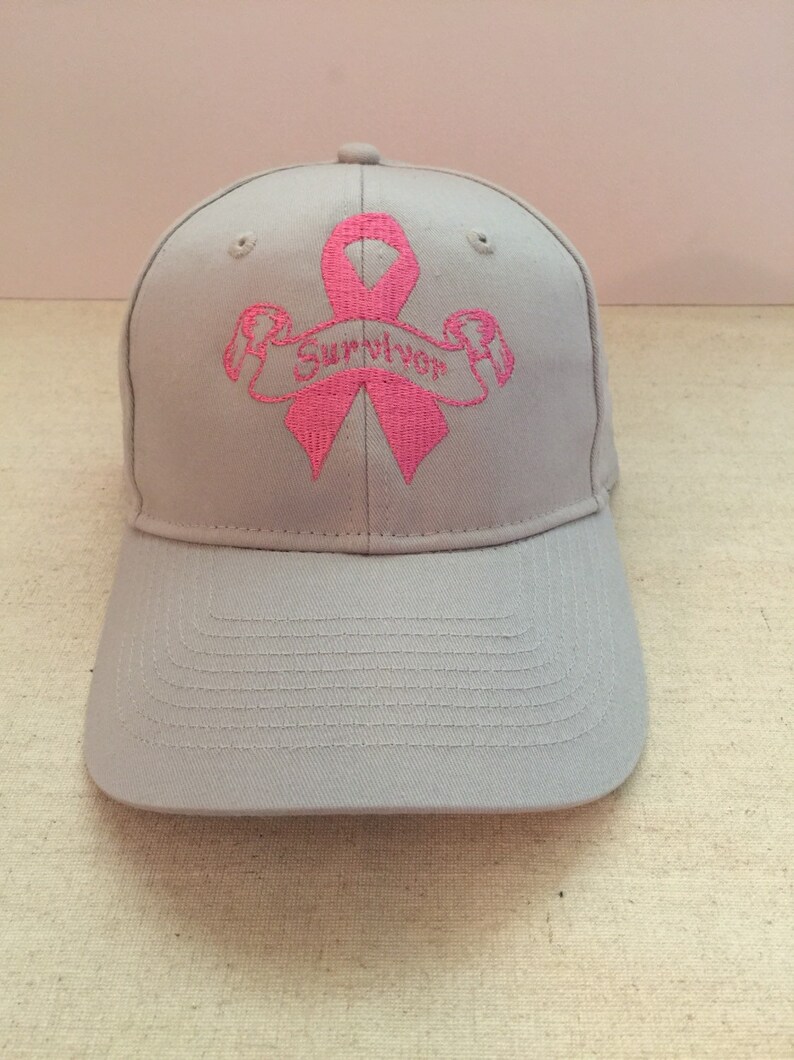 Custom Embroidered Pink Ribbon-Breast Cancer Survivor Cap | Etsy