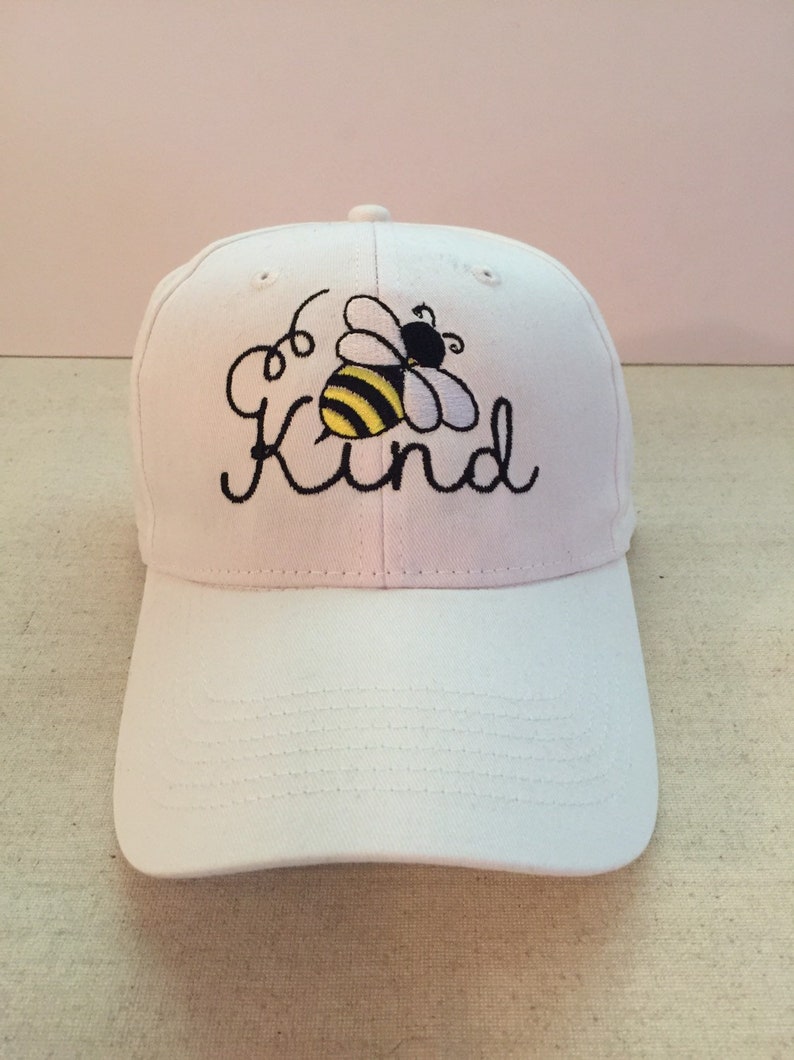 Embroidered Bee Kind Cap - Etsy