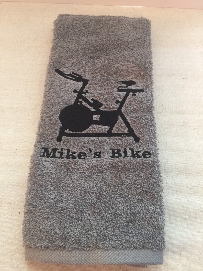 Custom Embroidered Personalized Indoor Cycling Bike Gym Towel - Etsy