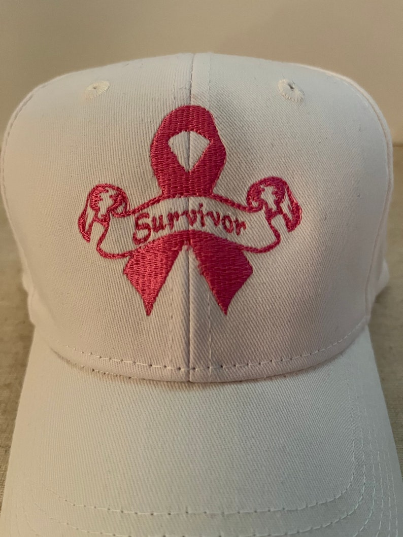 Custom Embroidered Pink Ribbon-breast Cancer Survivor Cap - Etsy