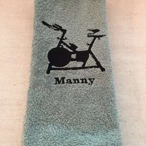 Custom Embroidered Personalized Indoor Cycling Bike Gym Towel - Etsy