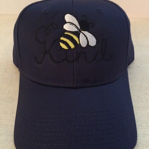 Embroidered Bee Kind Cap - Etsy