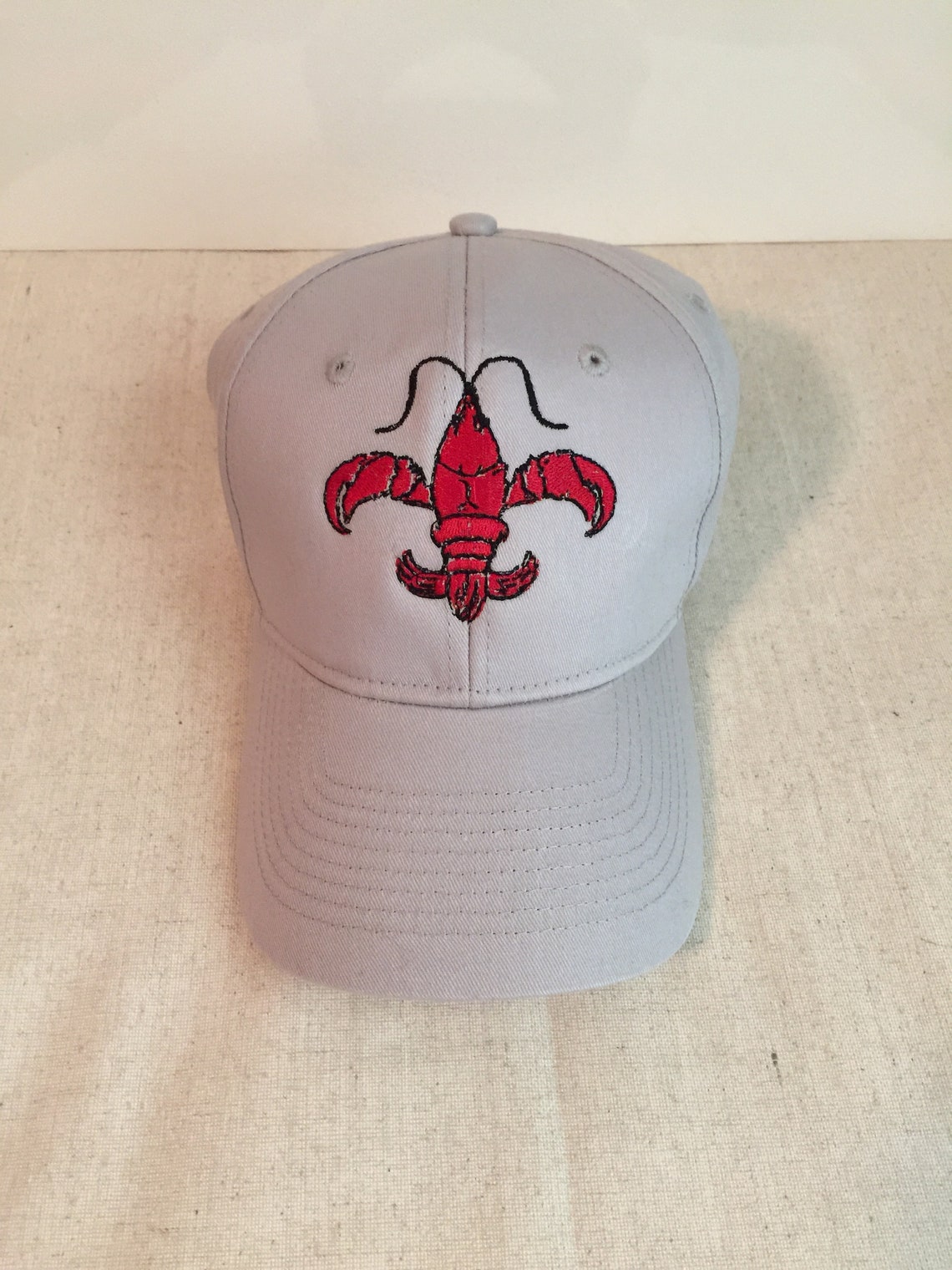 Custom Embroidered Fleur De Lis Crawfish Cap | Etsy