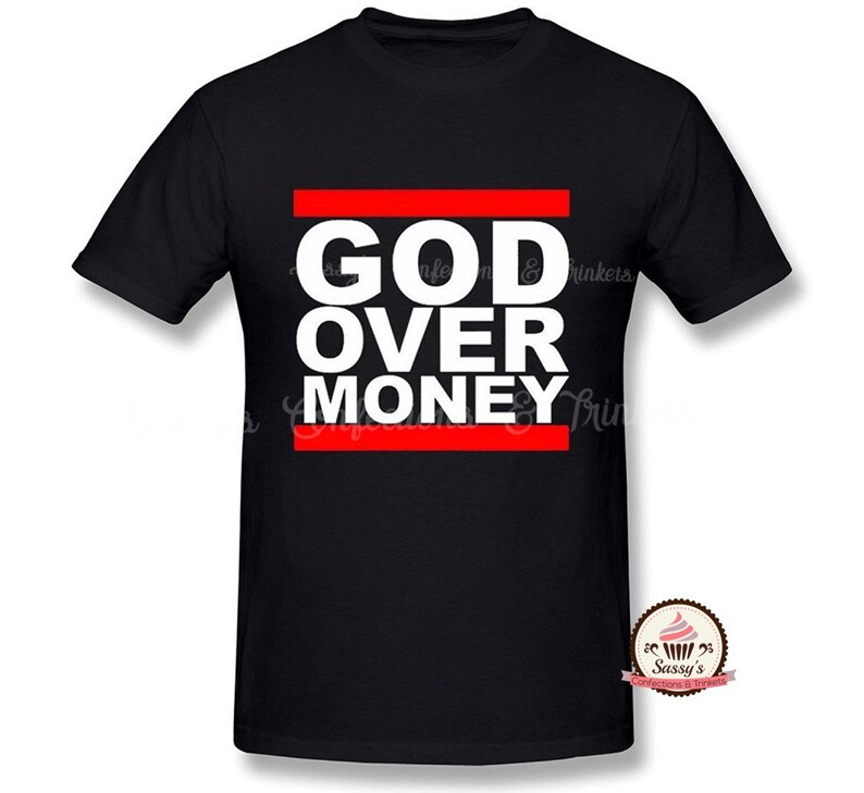 God Over Money T-shirt Christian T-shirt Faith Shirt Sunday - Etsy