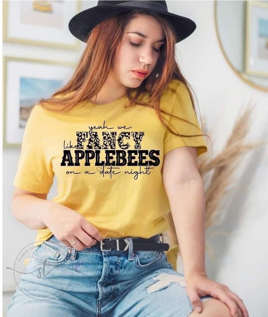 Fancy Like Applebees on a Date Night Graphic T-shirt | Shirt - Etsy