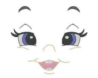 Happy Cute Baby Face Embroidery Machine Designs Instant - Etsy