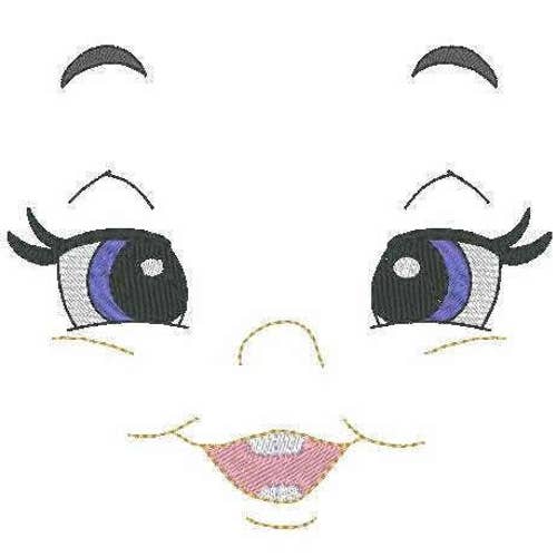 Baby Face Happy Cute Embroidery Machine Designs Instant | Etsy