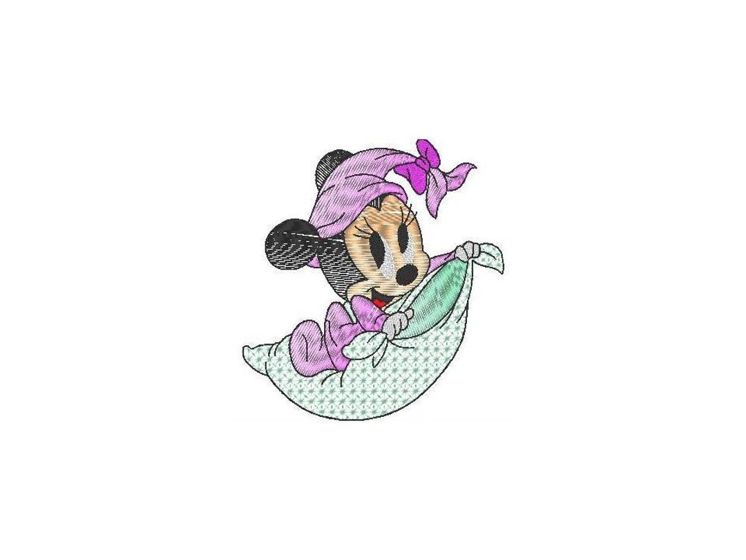 Minnie Embroidery Design - Sketch Fill Stitch, Quick Stitch - Machine ...