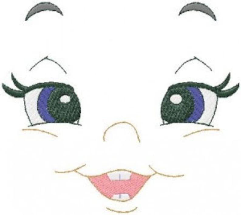 Baby Face Happy Cute Embroidery Machine Designs- Instant Donwload - Etsy