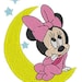 Baby Minnie Mouse Moon Stars Embroidery Design Machine Embroidery ...