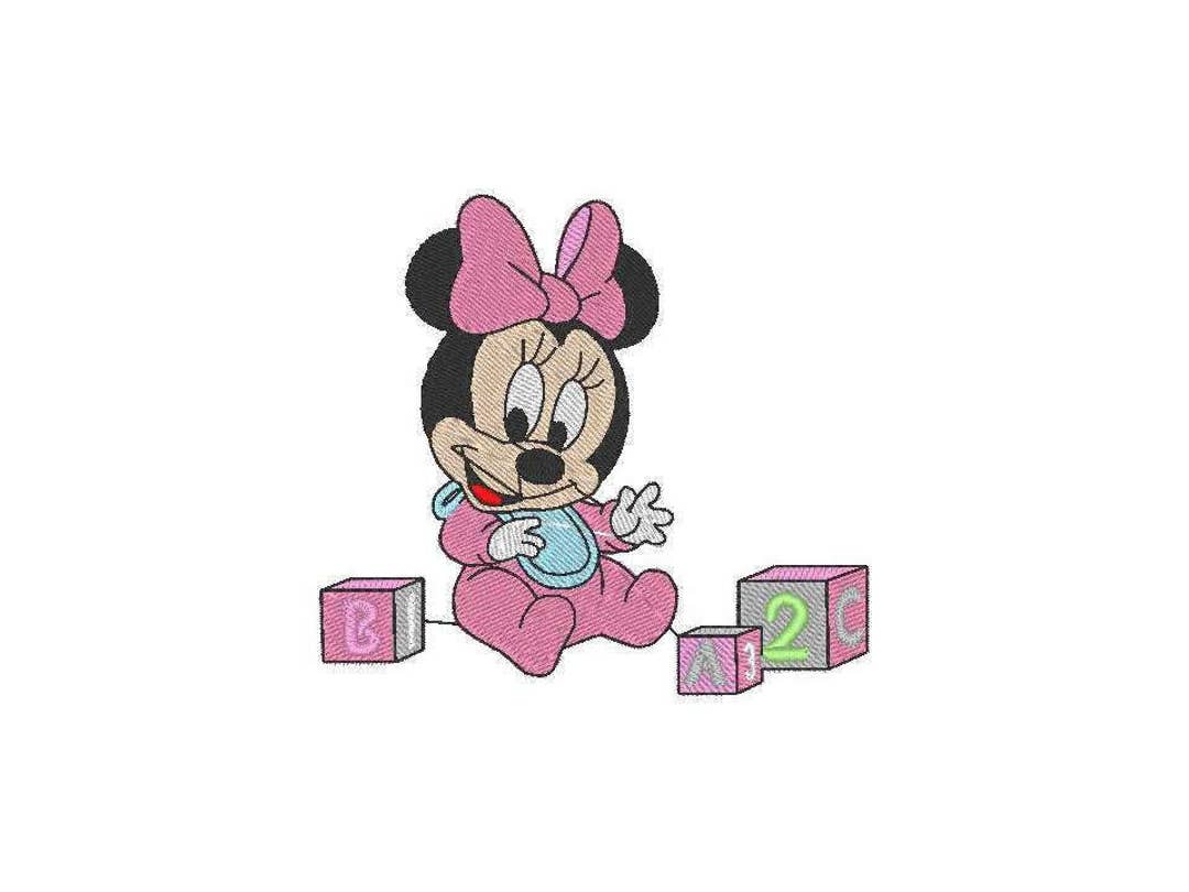 Baby Minnie Mouse Moon Stars Embroidery Design - Machine Embroidery ...