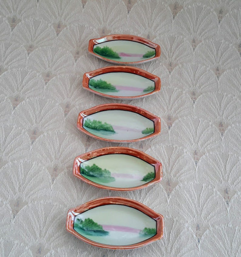 Set of Five 5 Vintage Individual Salt Dips Lusterware | Etsy