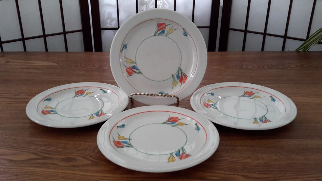 Vintage Midwinter England “crocus” Pattern Stonehenge Pottery Set of ...