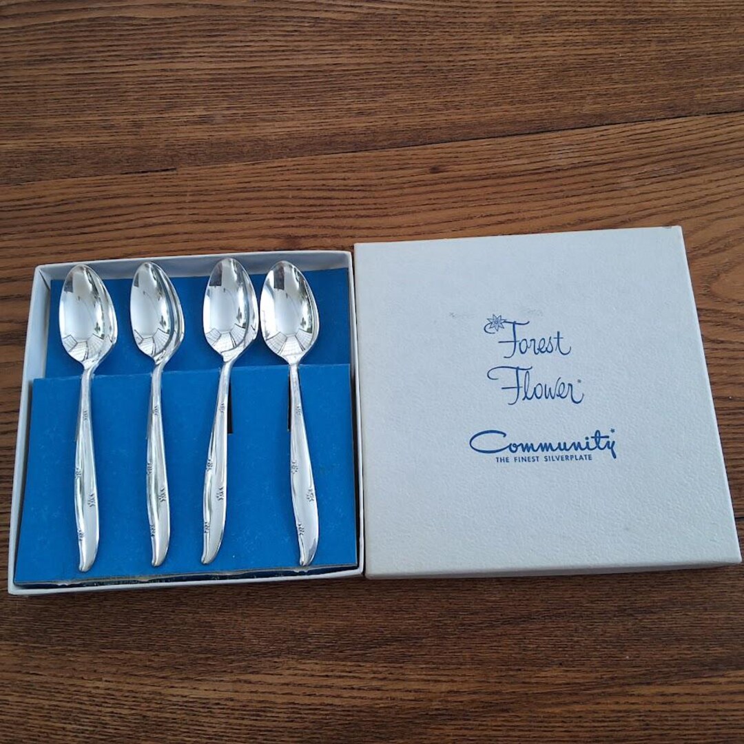Vintage Community “forest Flower'' Pattern Oneida Canada Silver Plate ...