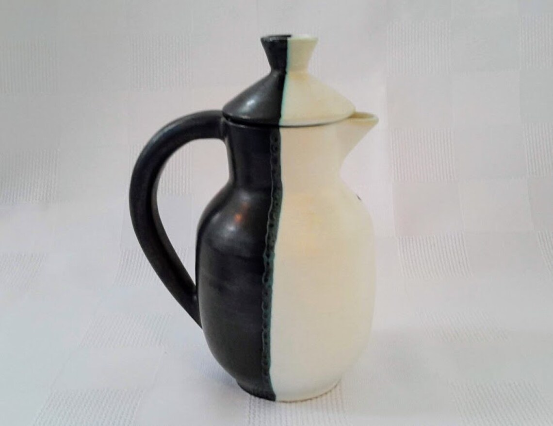 Mid-century Modern Art Pottery Jug With Cover and Plate - Etsy