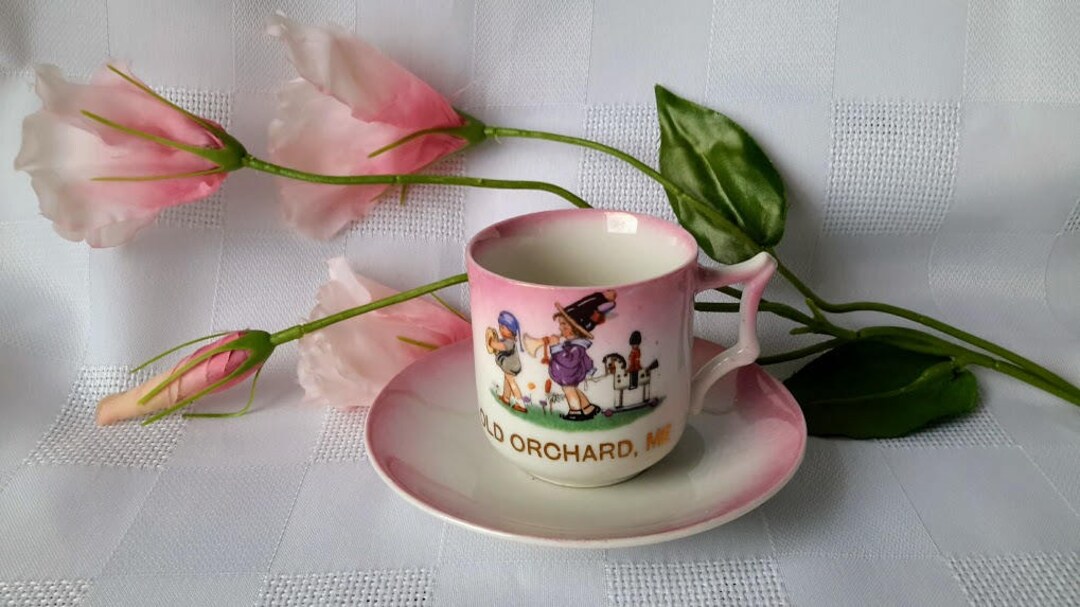 Vintage PK Unity Child Pink Luster Ceramic ''old Orchard'' Souvenir Cup ...