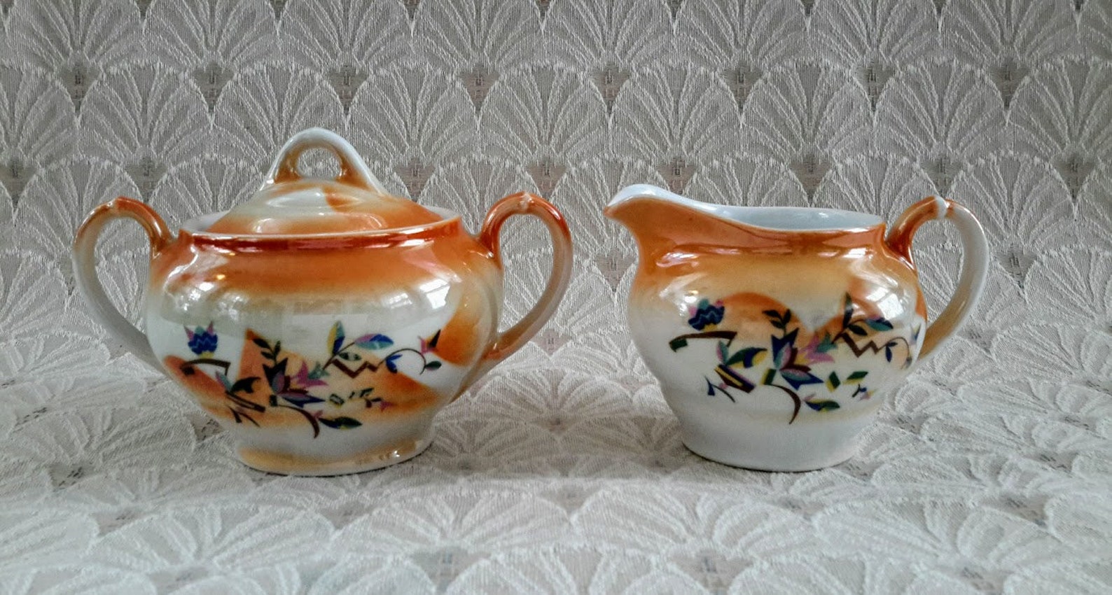 Vintage Lusterware Ceramic Art Déco Sugar Bowl With Cover and | Etsy