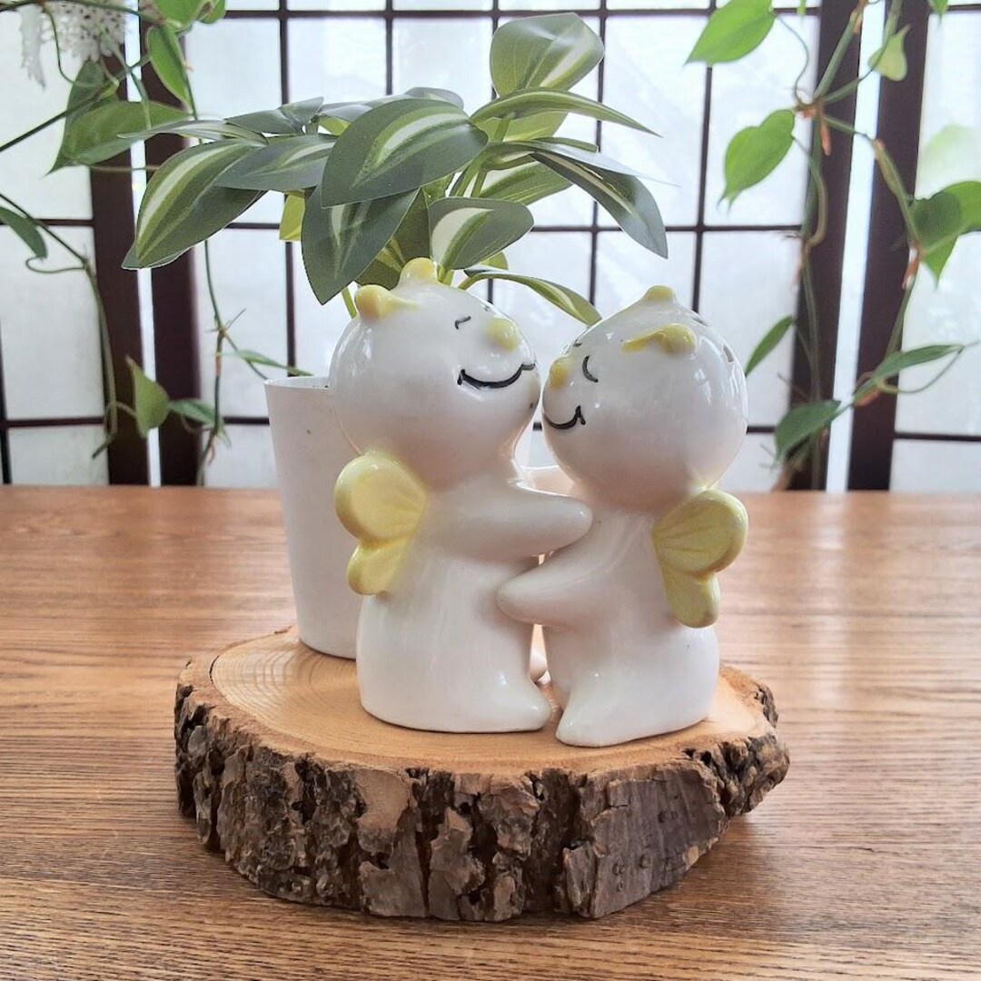 Vintage Made in Japan Anthropomorphic Winged White and Yellow Insect ...