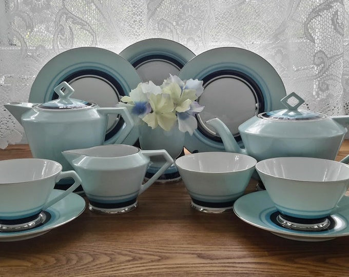 Vintage Noritake Japan Art Déco Breakfast for Two Porcelain Partial Set ...