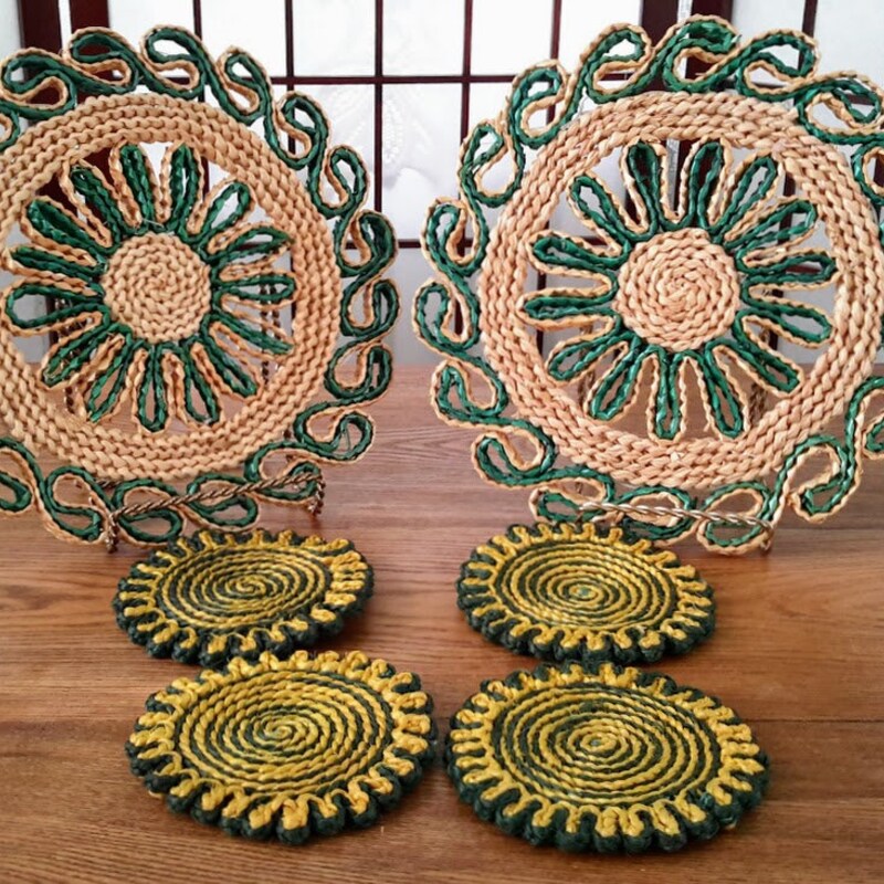 Straw Trivets - Etsy