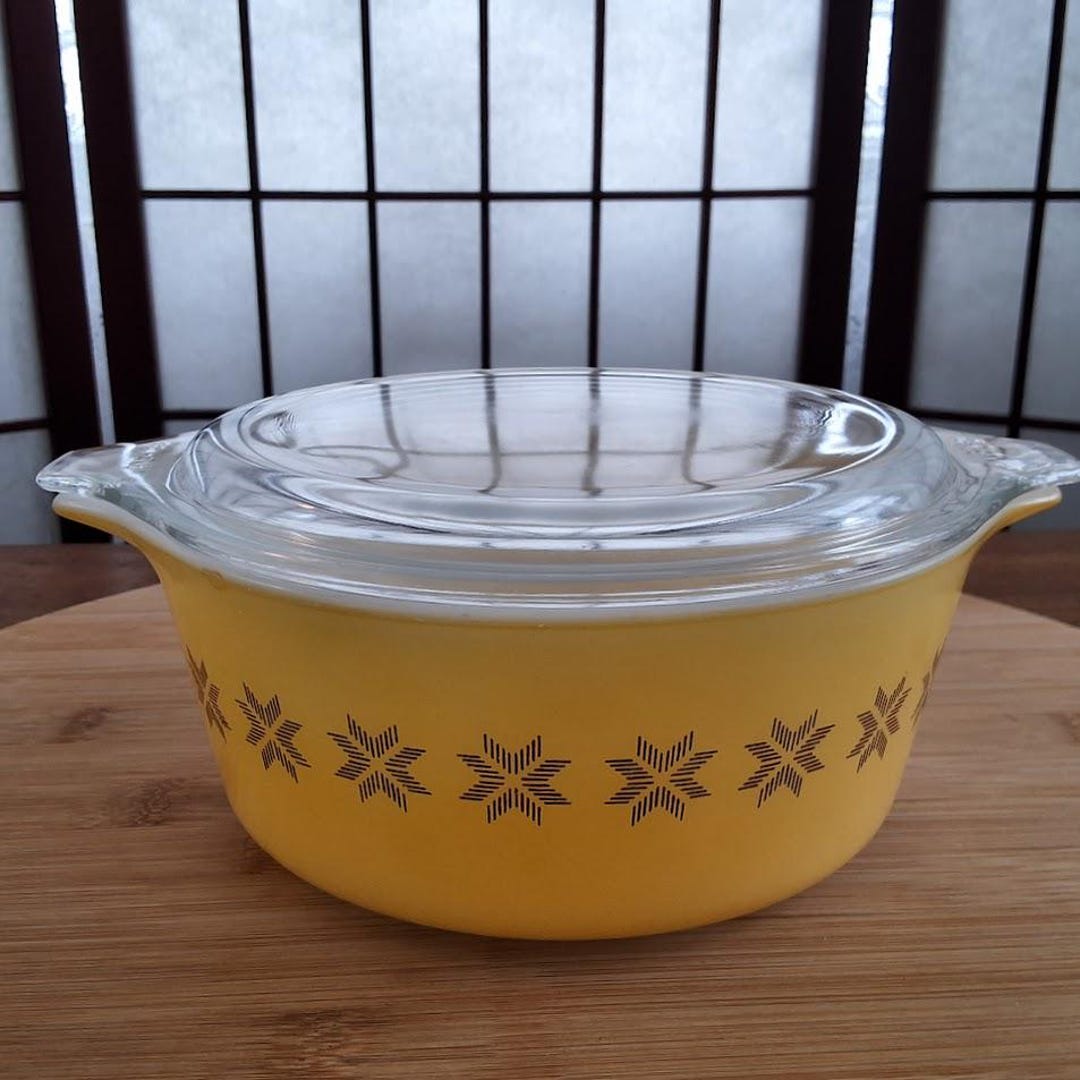 Vintage Made in U.S.A. Pyrex Glass ''town and Country'' Brown Stars ...