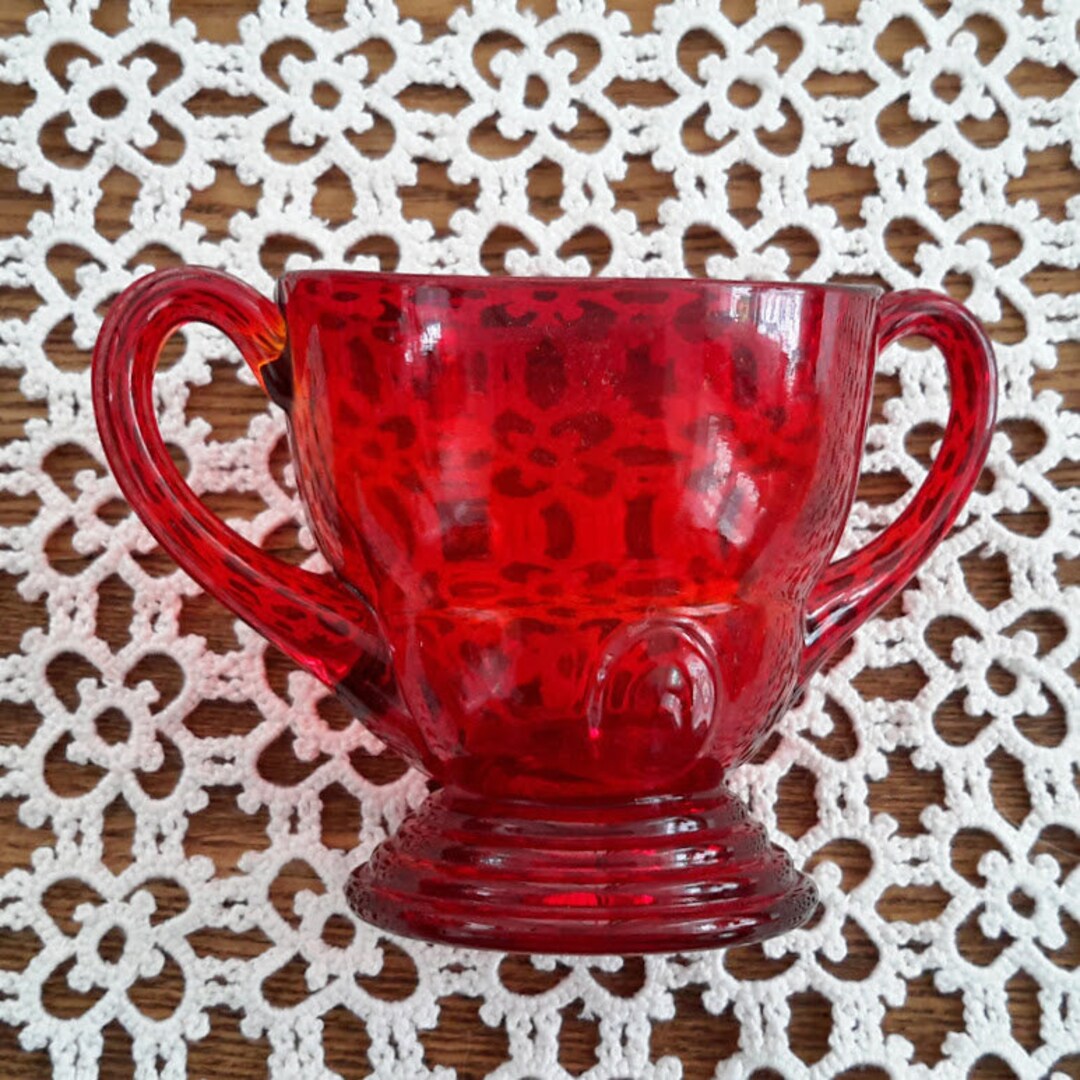 Vintage Made in U.S.A. New Martinsville ''ruby Moondrops'' Miniature ...