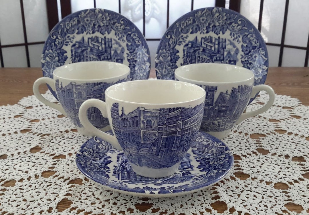 Vintage EIT English Ironstone Tableware England ''dickens Series'' Blue ...