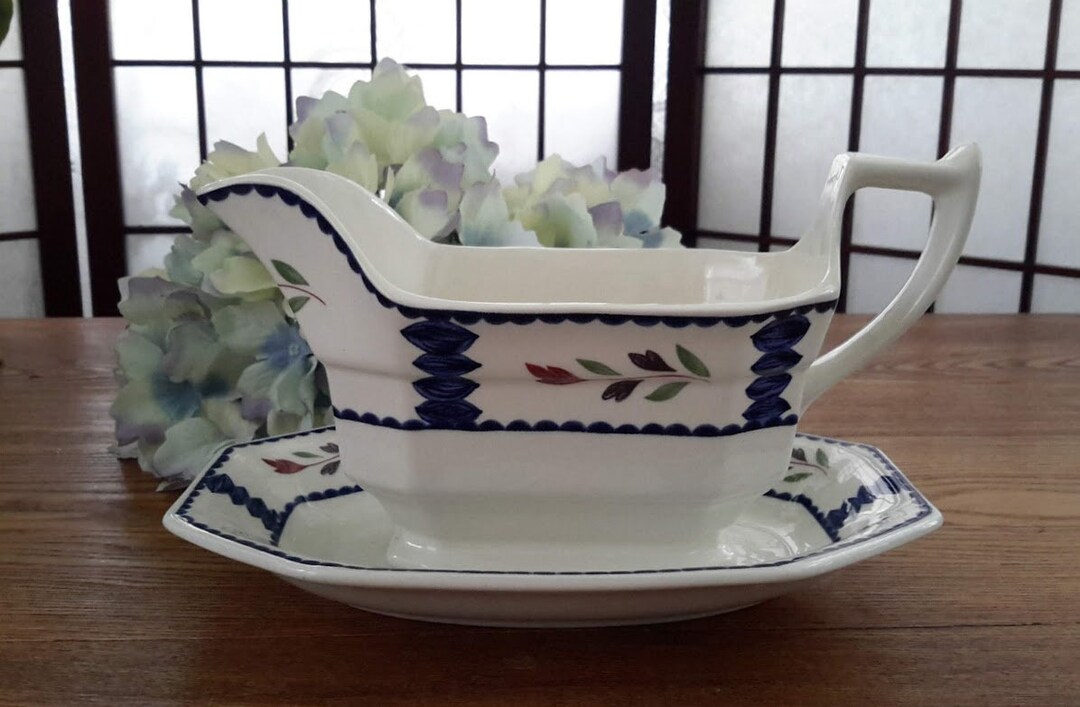Vintage Adams England ''lancaster'' Ceramic Sauce Gravy Boat and ...