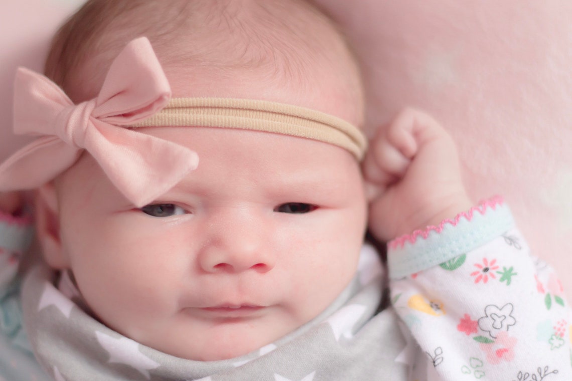 Blush Pink Baby Girl Headband | Etsy
