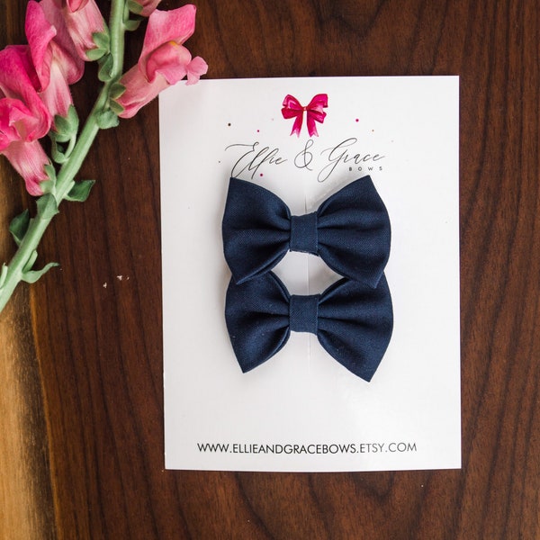 Navy Blue Hair Clip - Etsy