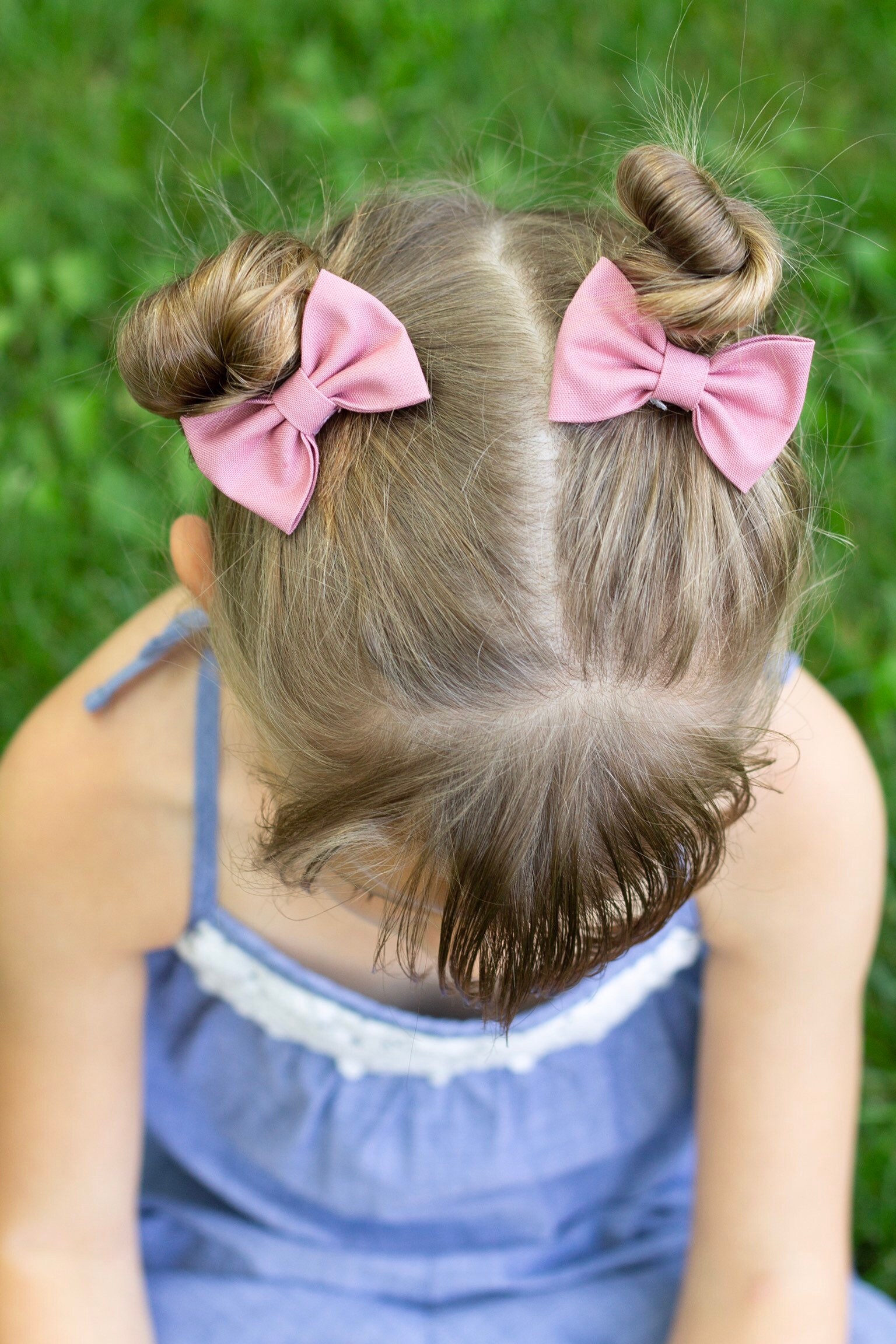 Pigtail Bow Set Rose Hair Bows Fall Baby Bows Hair Bows | Etsy
