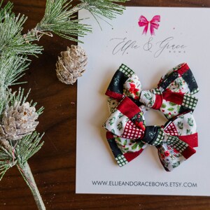 Cotton Fabric Bows - Patchwork Baby Bow - Etsy