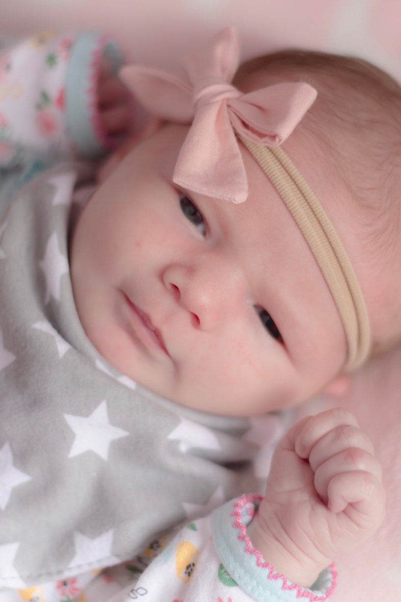 Blush Pink Baby Girl Headband | Etsy