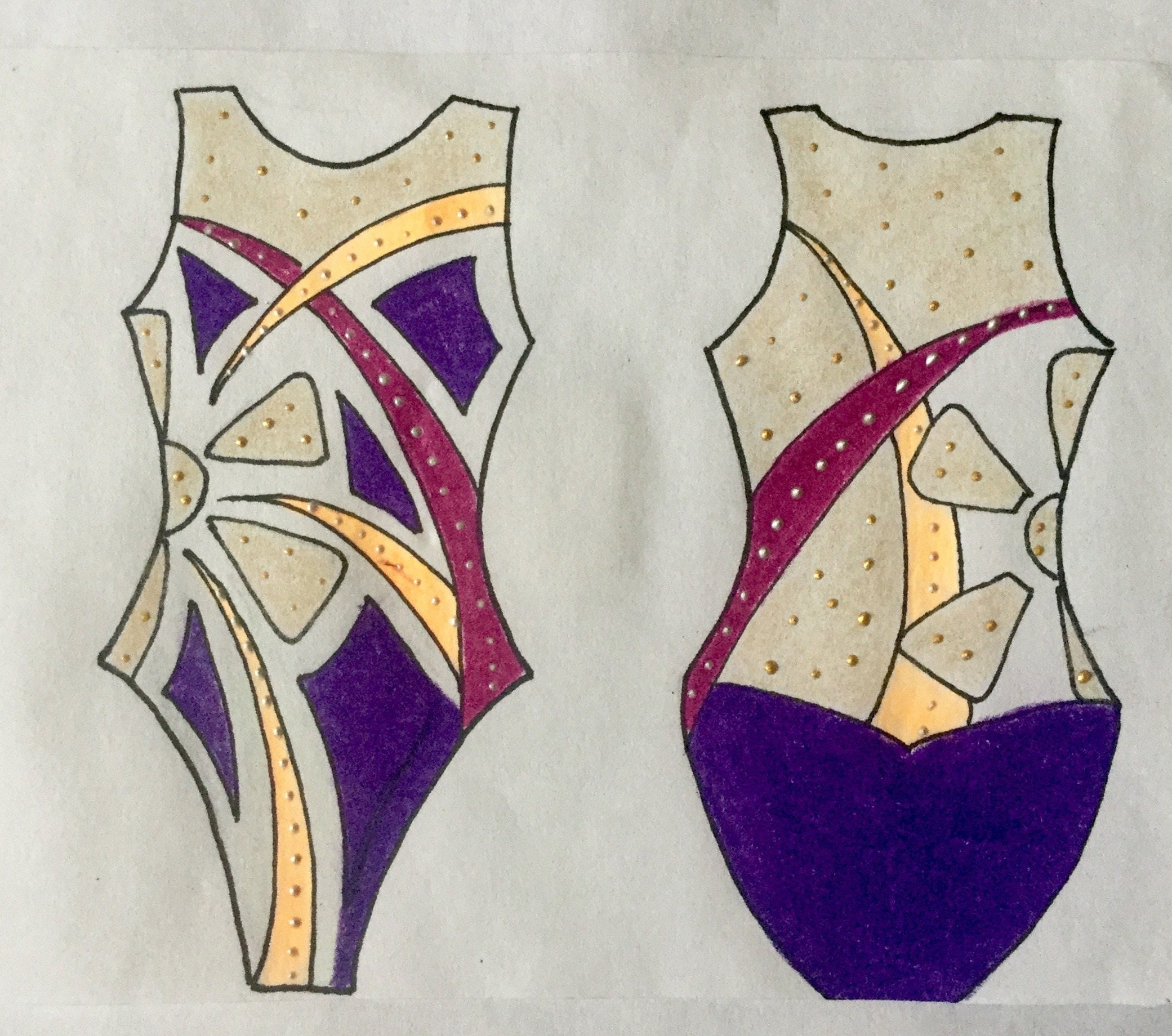 Design | Drawing Concept | Synchronized Swimming Costume | Custom Made ...
