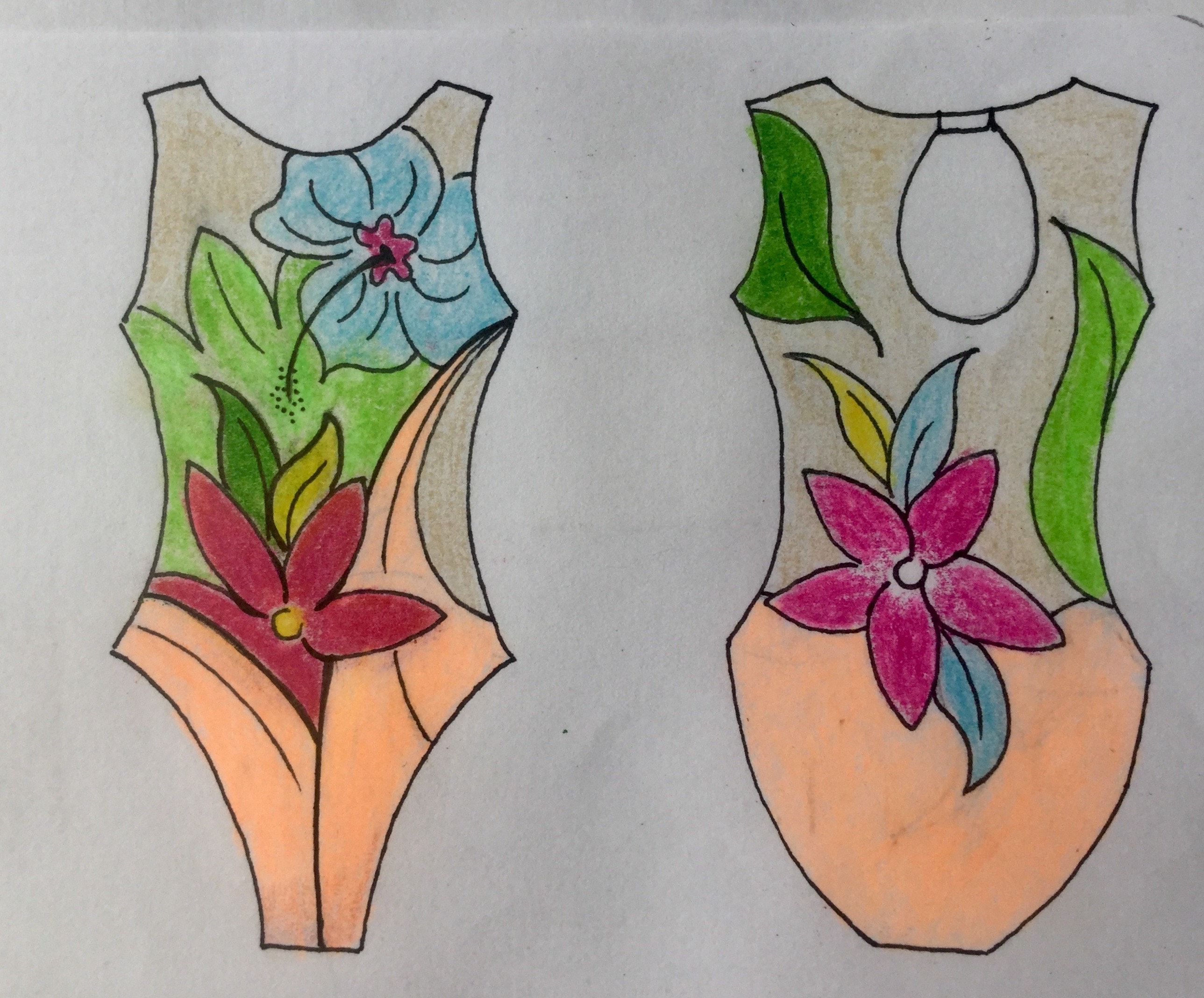 Design | Drawing Concept | Synchronized Swimming Costume | Custom Made ...