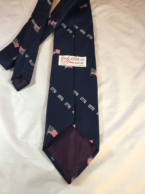 Vintage Flag Tie, Patriotic Tie, Election Tie, 1976 B… - Gem